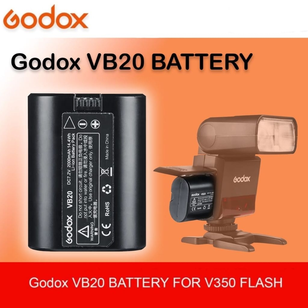 Jual Godox VB20 Baterai Flash V350 (1900mAh) - Godox VB20 Battery ...