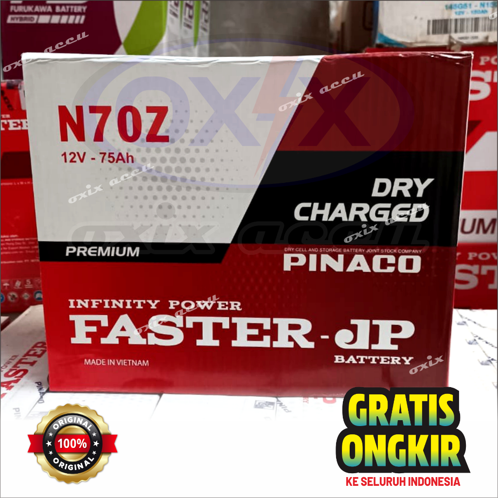 Jual Faster JP N70Z (75D31R) 12V 75 Ah 100% Original - Aki Truck, L300 ...