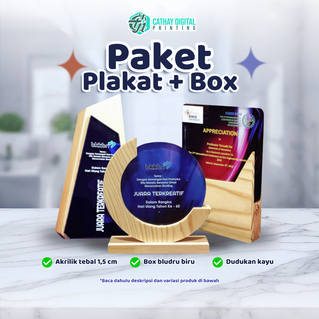 Jual Paket Plakat Akrilik-Kayu + Box | Paket Vandel | Plakat Akrilik ...