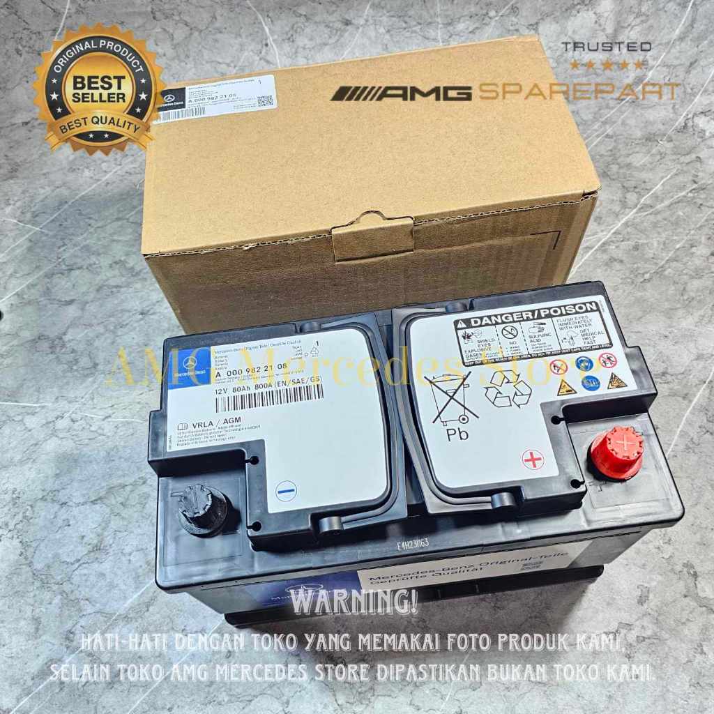 Jual A0009822108 AKI ACCU BATTERY 12V 80Ah 800A MERCEDES W205 W213 W253 ...