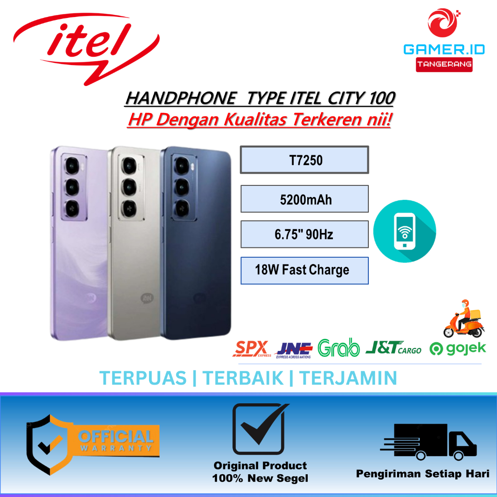 Jual ITEL City 100 6/128 GB | 8/128 GB Garansi Resmi ITEL Indonesia ...