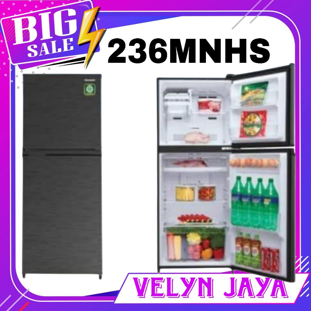 Jual Kulkas sharp 2 pintu tanpa salju tanpa bunga es sj 236 mnhs 2 ...