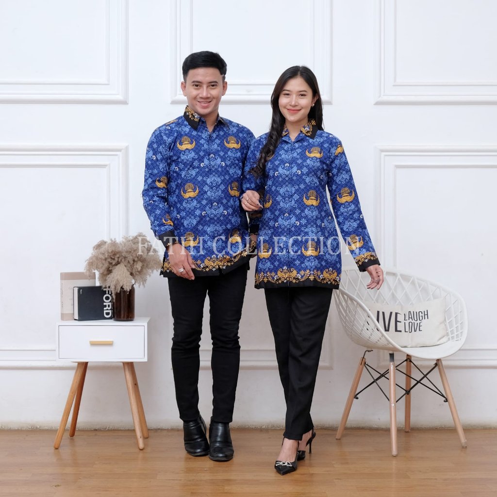 Jual BATIK KORPRI TERBARU 2025, BATIK KORPRI PRIA, BATIK KORPRI WANITA,BATIK KORPRI KERAH HITAM ...