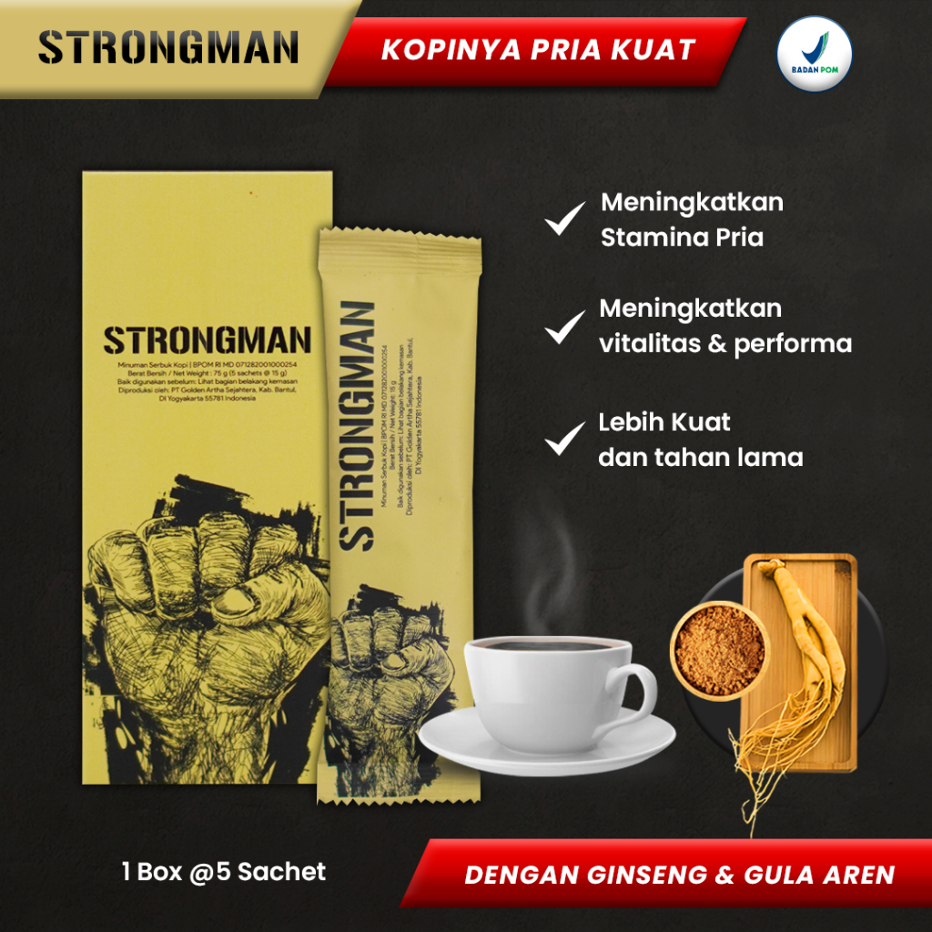 Jual Kopi Strongman - Kopi Stamina 1Box (isi 5 Sachet) | Shopee Indonesia
