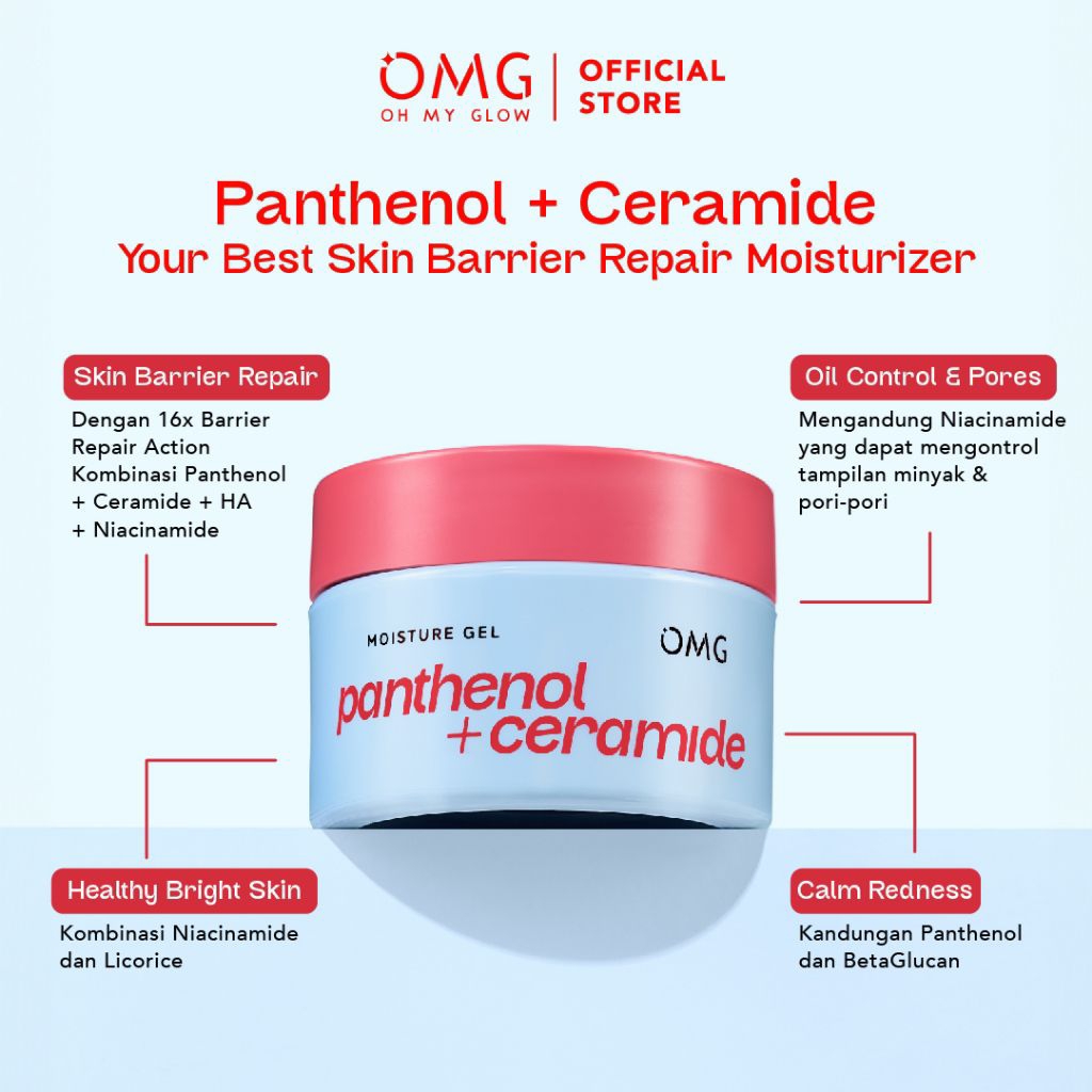 Jual OMG Moisturizer Gel Panthenol Plus Ceramide 30 Gr | Shopee Indonesia