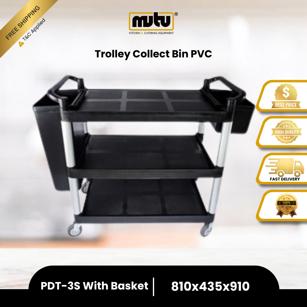 Jual Trolley Collect Bin Plastik Pengumpul Piring Kotor Mutu PDT-3S ...