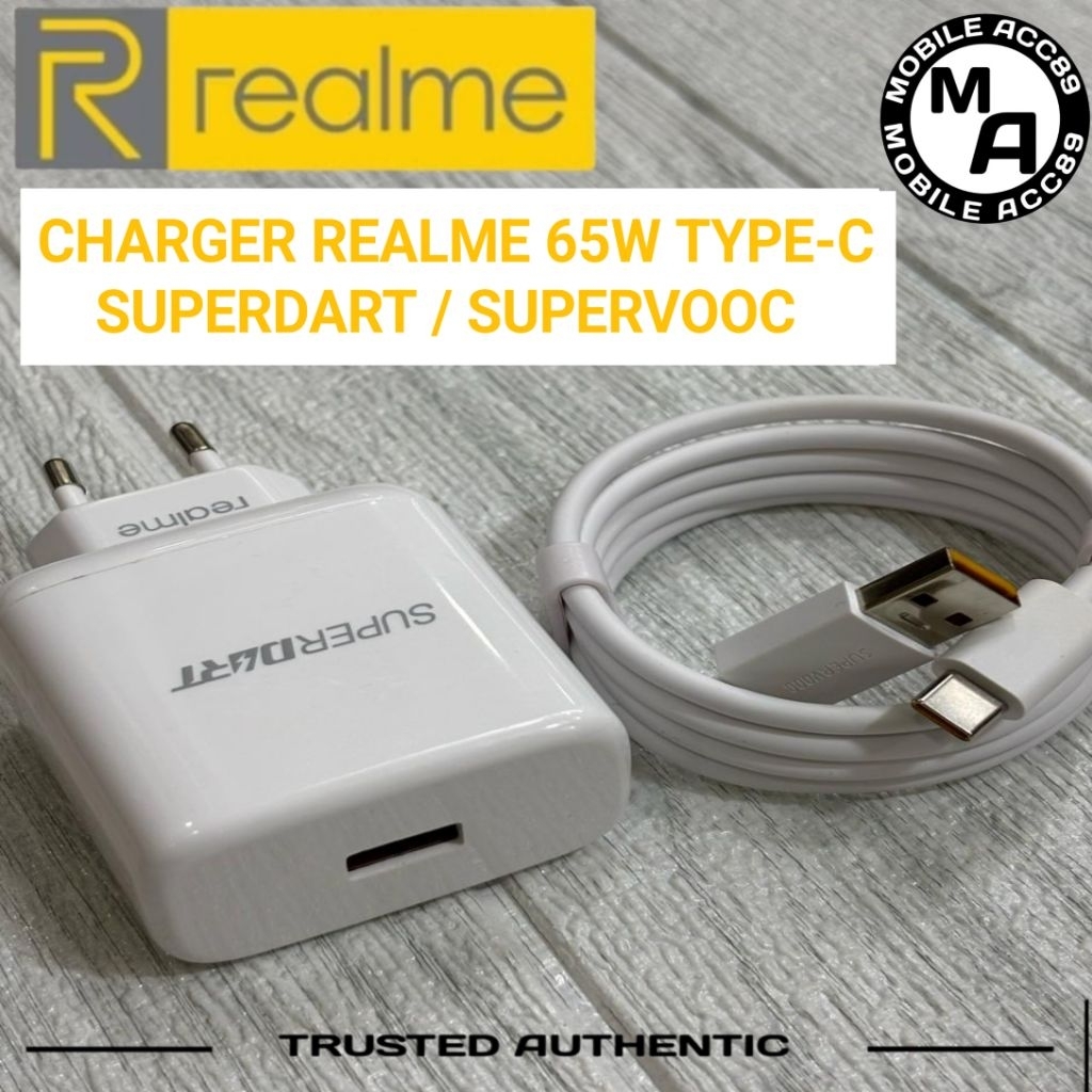 Jual Smart Charger Realme 65W SUPERDART / Type C Fast Charging Original ...