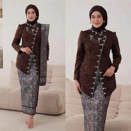 Jual Special Mahogany - Set Kebaya Modern Janggan Series Wisuda Lamaran Full Payet Tunangan ...