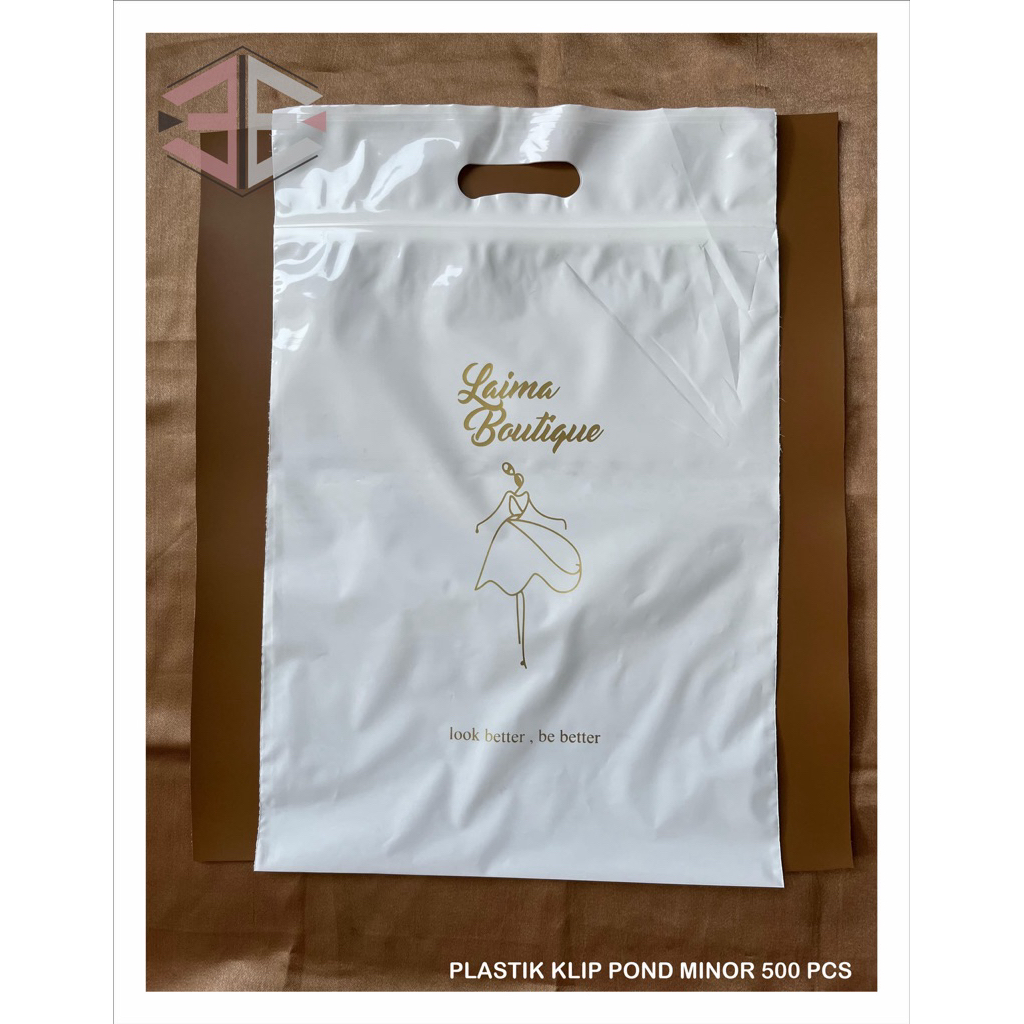 Jual PLASTIK PE KLIP PLONG CUSTOM kantong plastik sablon/plastik sablon ...