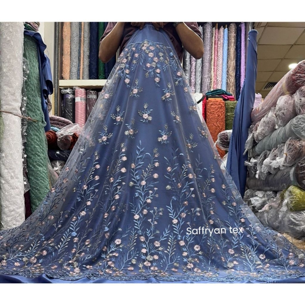 Jual NEW!KAIN BAHAN TILE GARDEN KEMBANG/TILE GARDEN MOTIF/BAHAN KEBAYA ...