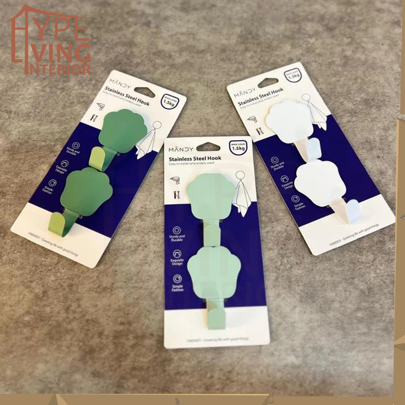 Jual [HYPE LIVING] MANDY Gantungan Sticky Hook/Gantungan Multifungsi/SS ...