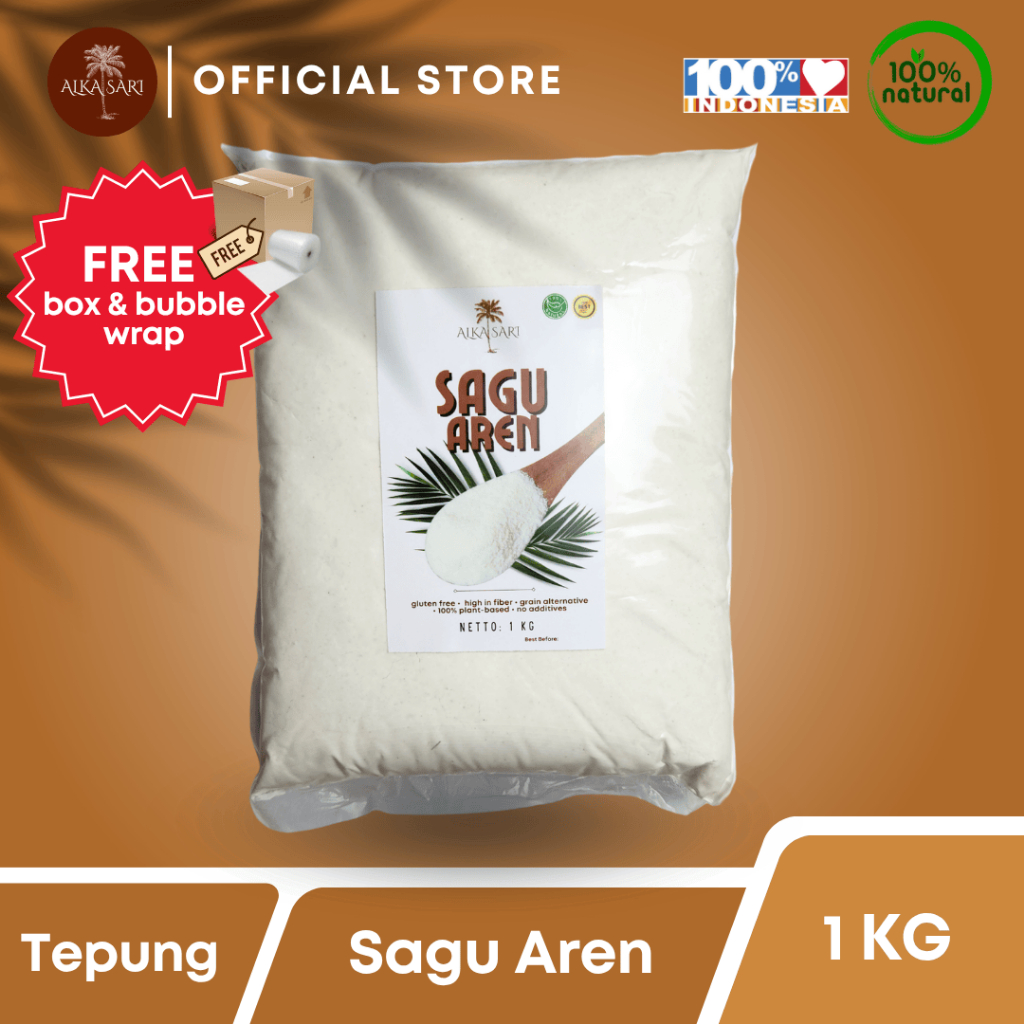Jual Tepung Sagu Aren Putih Murni Alka Sari 1kg | Shopee Indonesia