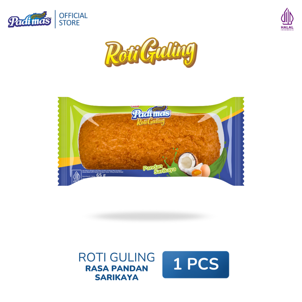 Jual Padimas Roti Guling Tabur Kelapa Isi Selai Rasa Pandan Sarikaya ...