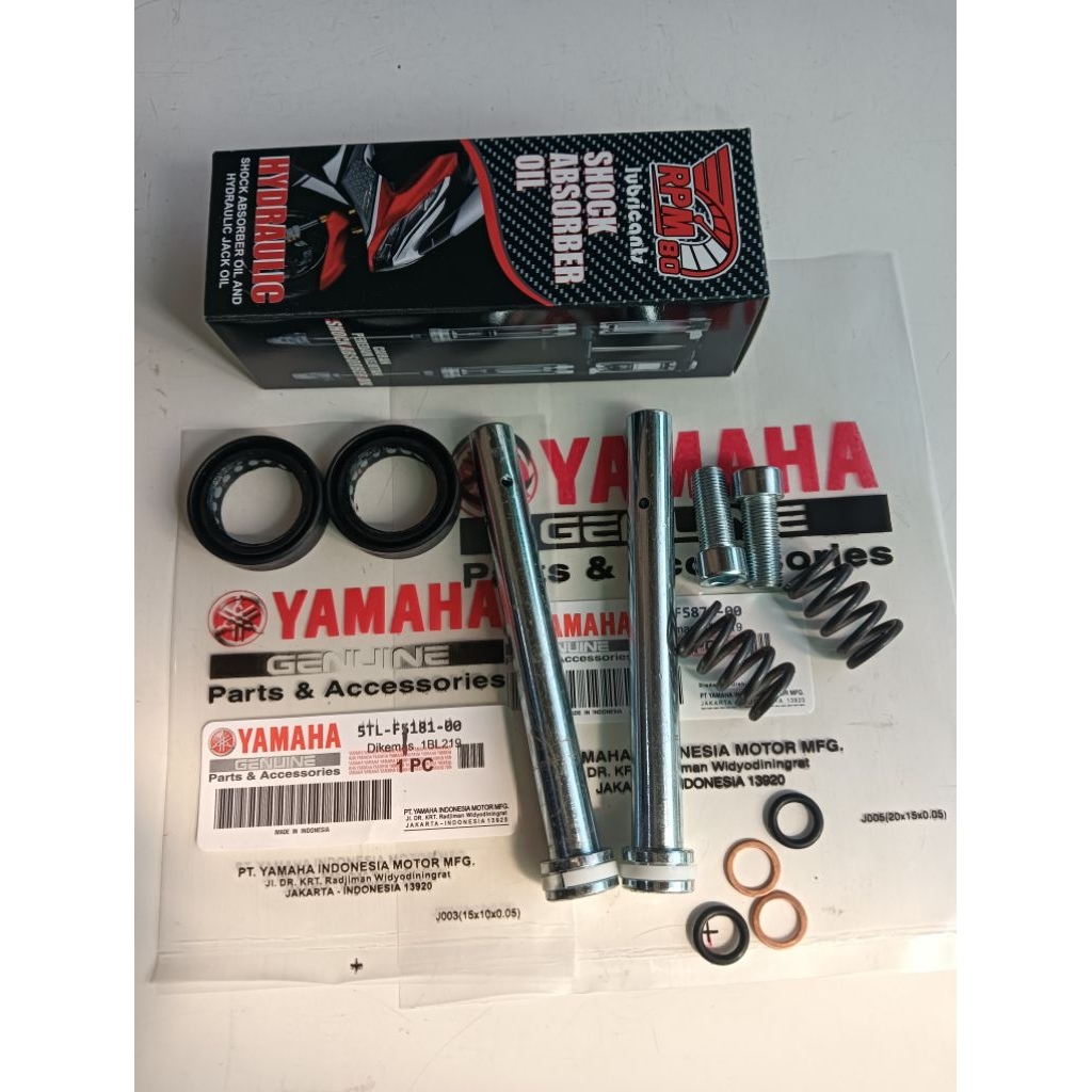 Jual 1SET 3 AITEM SEAL SHOCK+ OLI SHOCK+SULING AS SHOCK DEPAN YAMAHA ...
