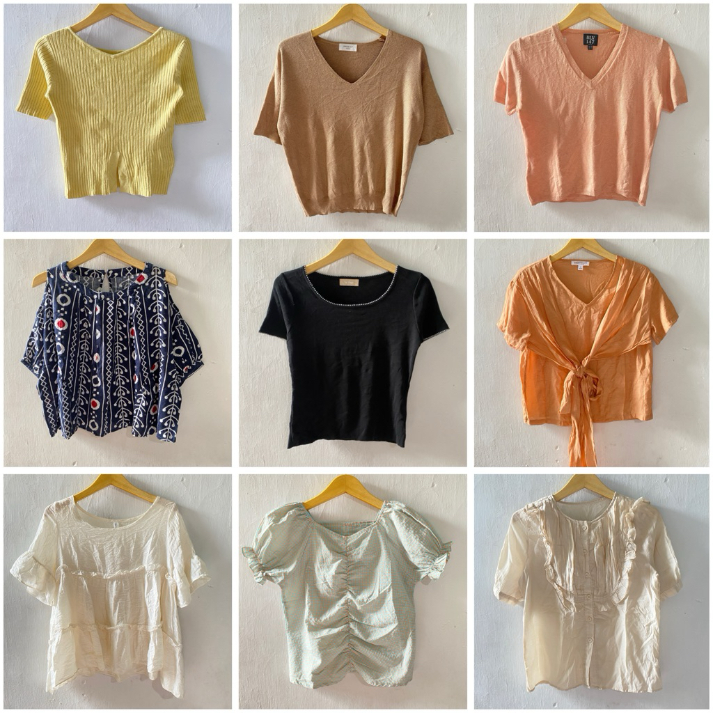 Jual Blouse Wanita Kekinian Lengan Pendek | Atasan Cewek Katun Sifon ...