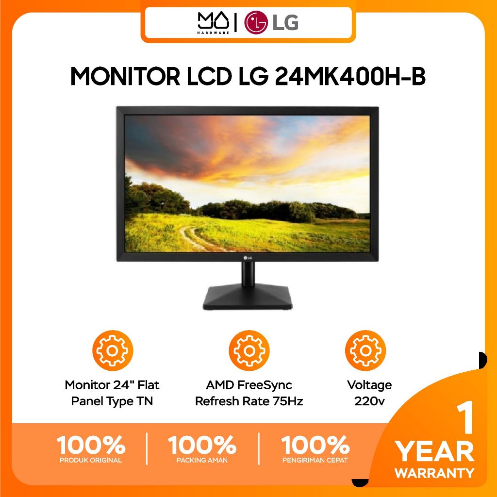 Jual Monitor LG 24MK400H - 24 Inch Garansi Resmi | Shopee Indonesia