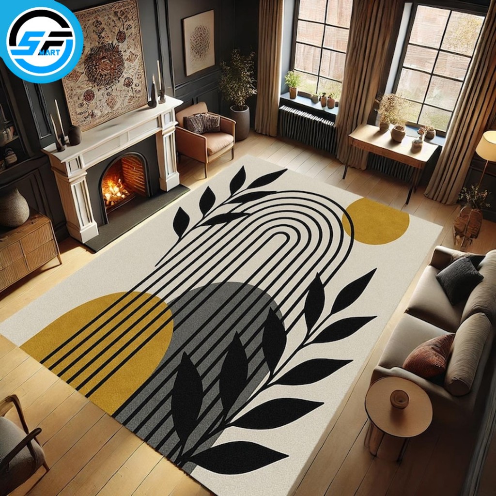 Jual SF_Smart Abstract Line Art Rug | Karpet Tufting | 100% Acrylic ...