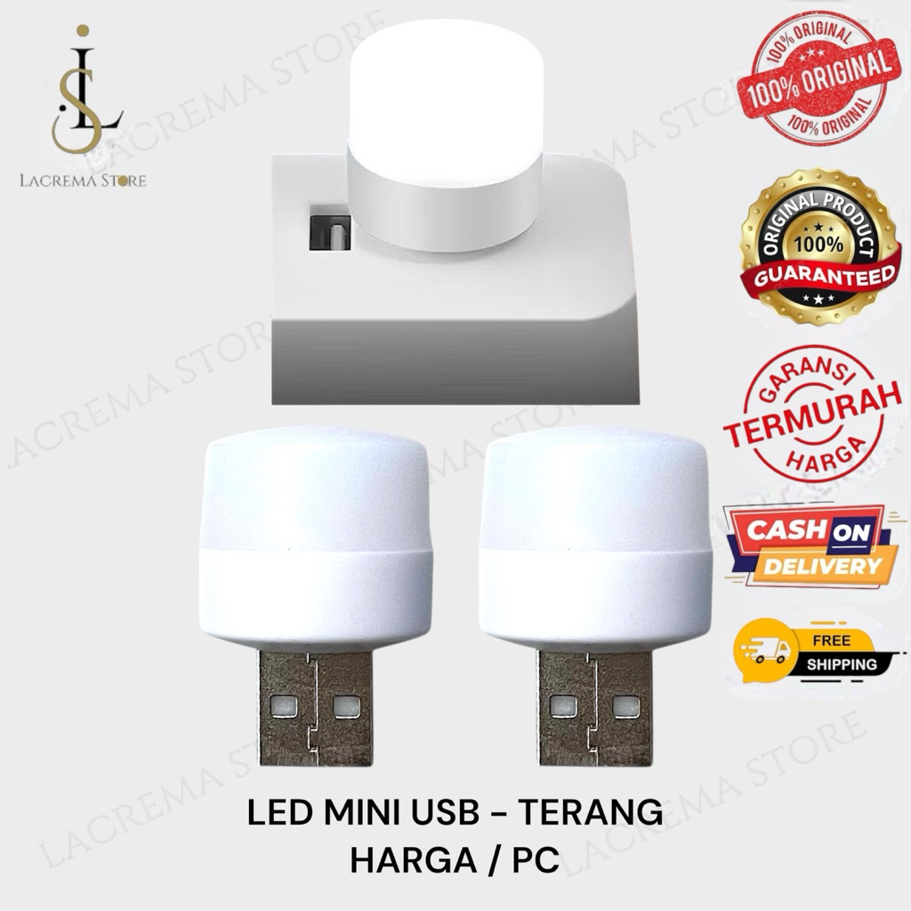 Jual LAMPU LED USB MINI PUTIH / LAMPU MINI LED USB PORTABLE KECIL PUTIH ...