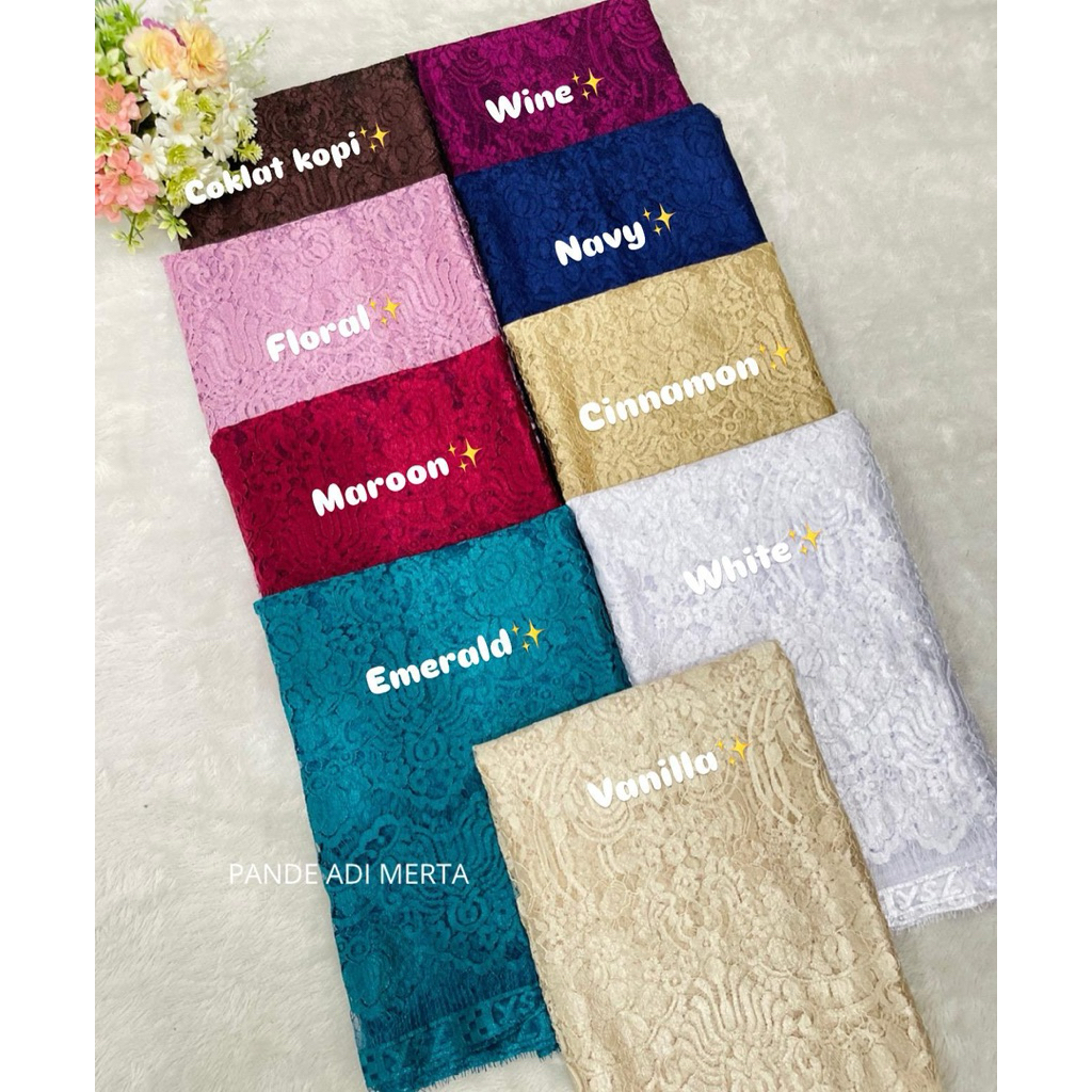 Jual Kain Brokat Semi Prancis Motif Terbaru | Shopee Indonesia