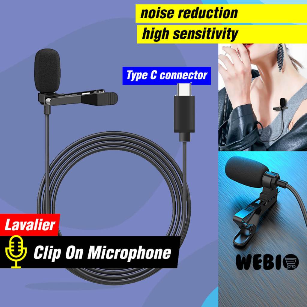 Jual Mic Clip On L22 Microphone Type C Microfon Klip Mini Mikrofon HP ...