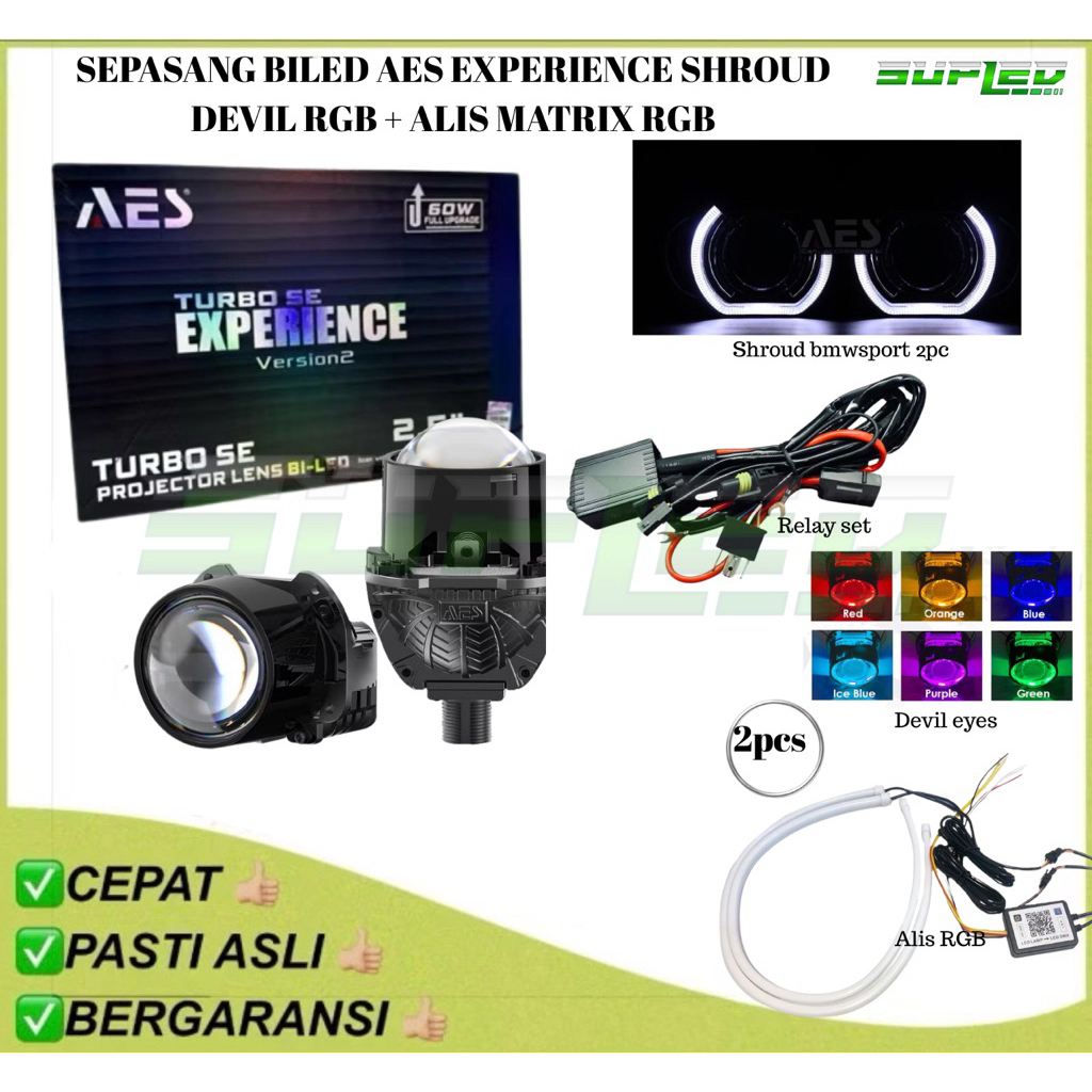 Jual PAKET SEPASANG + ALIS BILED EXPERIENCE PLUS ALIS RGB MATRIX DEVIL ...