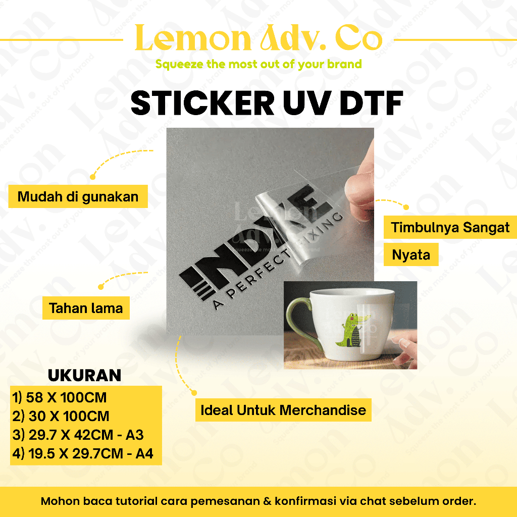 Jual CUSTOMS STICKER UV DTF | PRINT STICKER UV DTF 1M, A3, A4 | UV ...