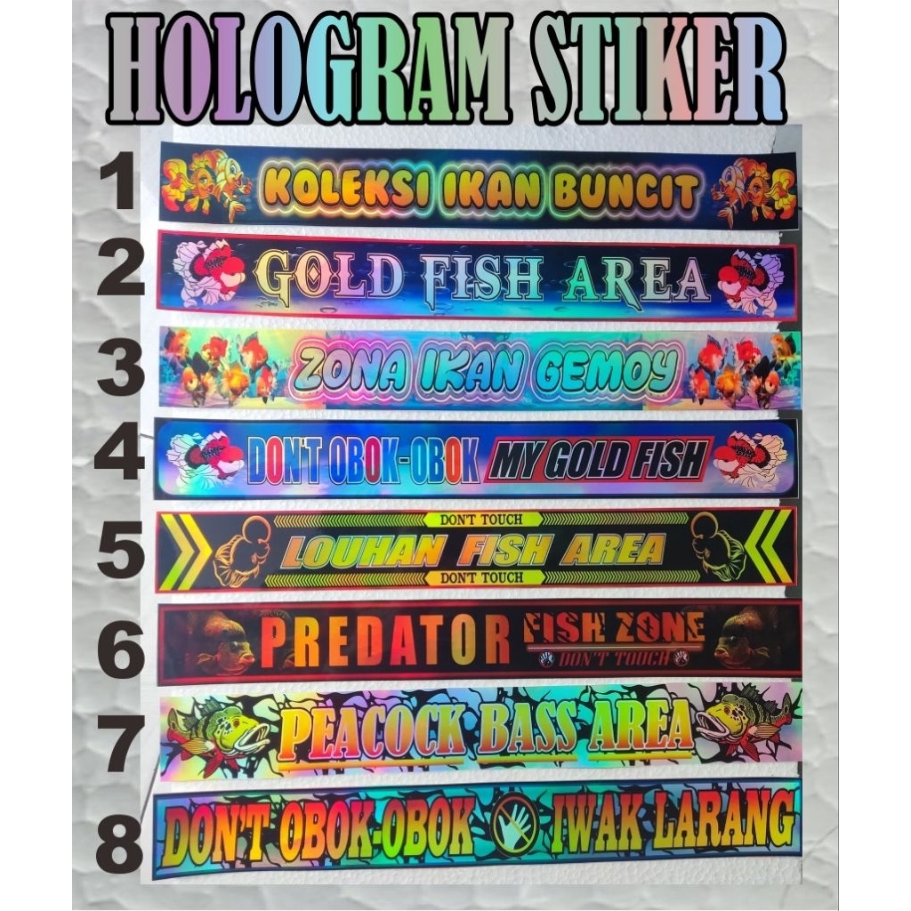 Jual Sticker Aquarium Hologram Gold Fish | Shopee Indonesia