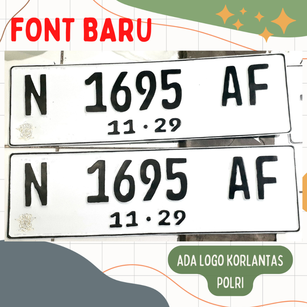 Jual Cetak 2pcs Nomor Mobil Font Baru Proses Kilat | Shopee Indonesia