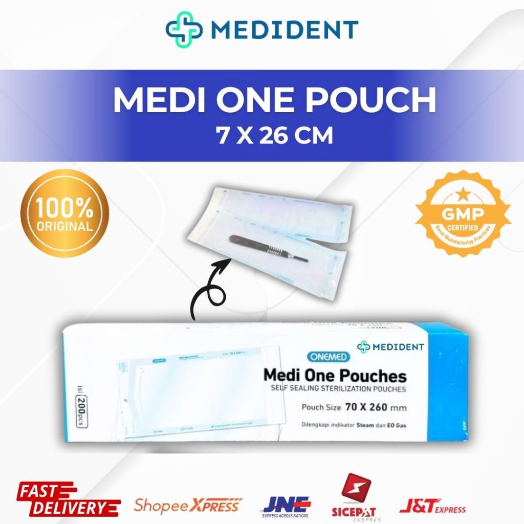 Jual Medi one pouches / Medipouch 7x26 CM / Sterilization Pouch ...