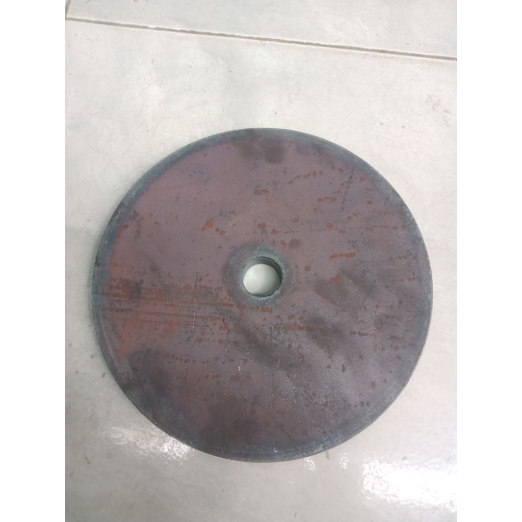 Jual Besi plat bulat diameter 30cm lubang 25mm tebal 4mm | Shopee Indonesia