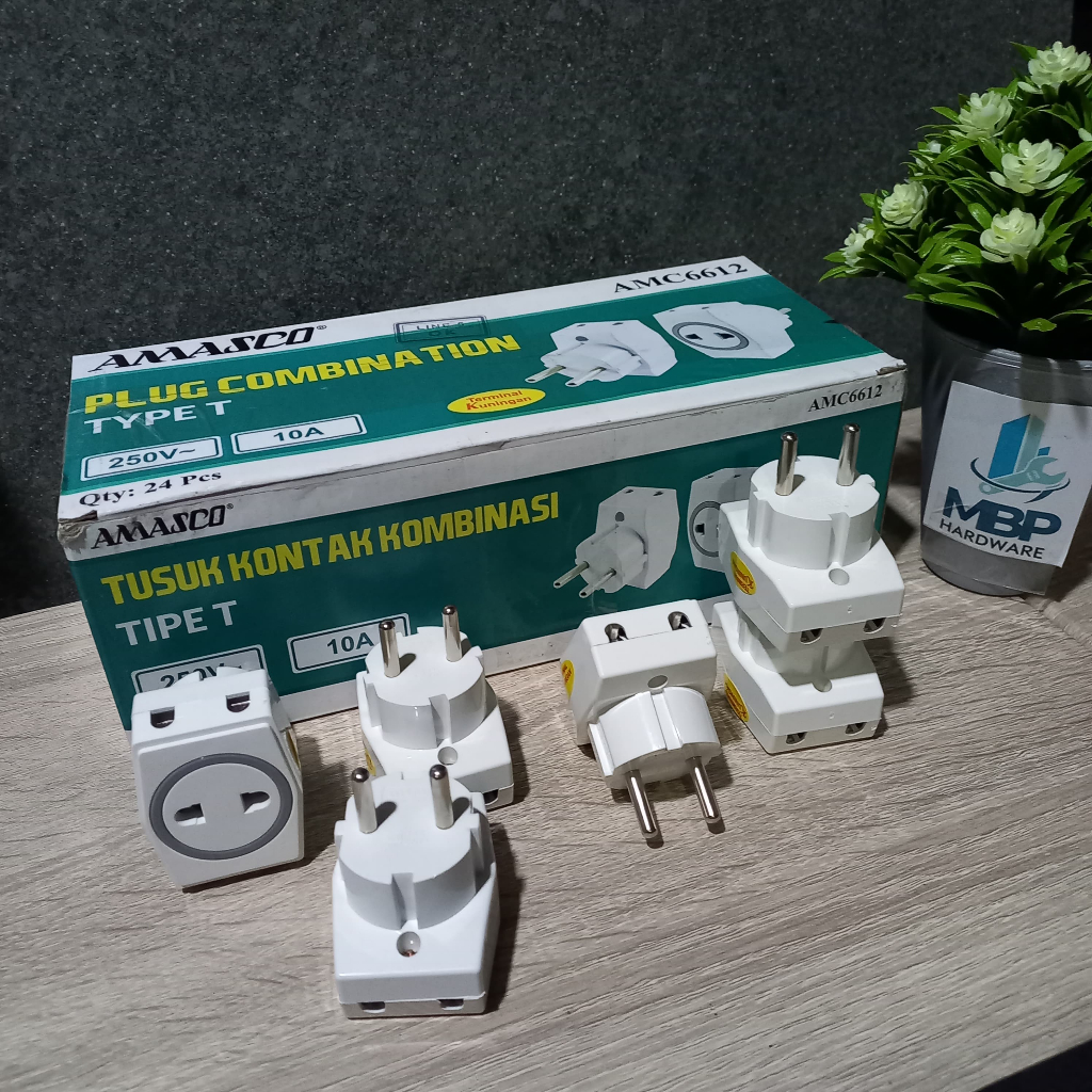 Jual STEKER T MULTI COLOKAN CABANG 3 AMASCO KUNINGAN | Shopee Indonesia