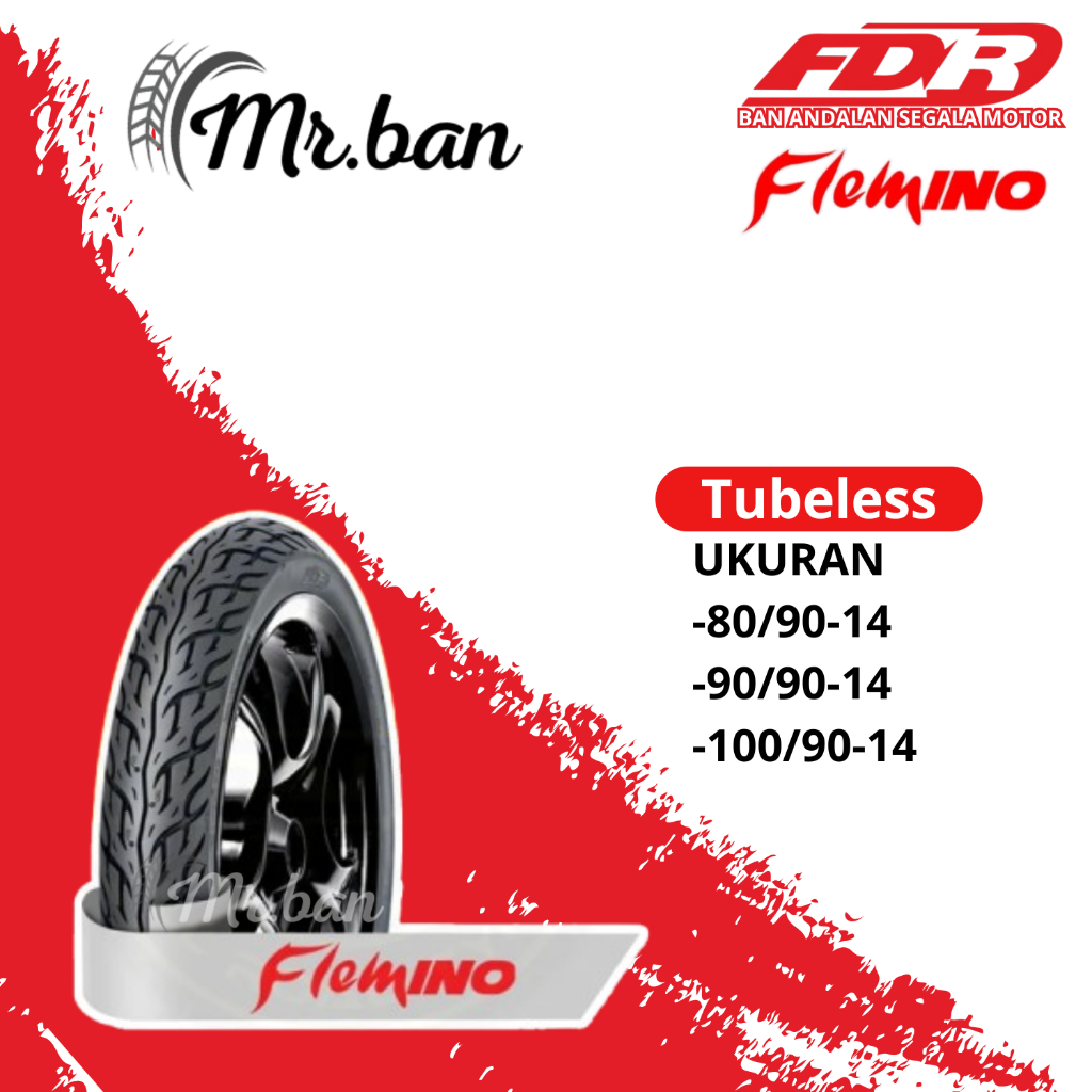 Jual BAN MOTOR MATIC TUBLES RING 14 FDR FLEMINO 80/90 90/90 100/90 ...