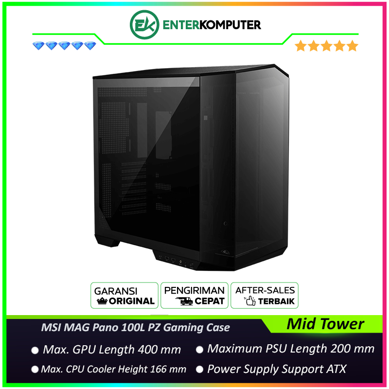 Jual MSI MAG Pano 100L PZ Gaming Case | Shopee Indonesia