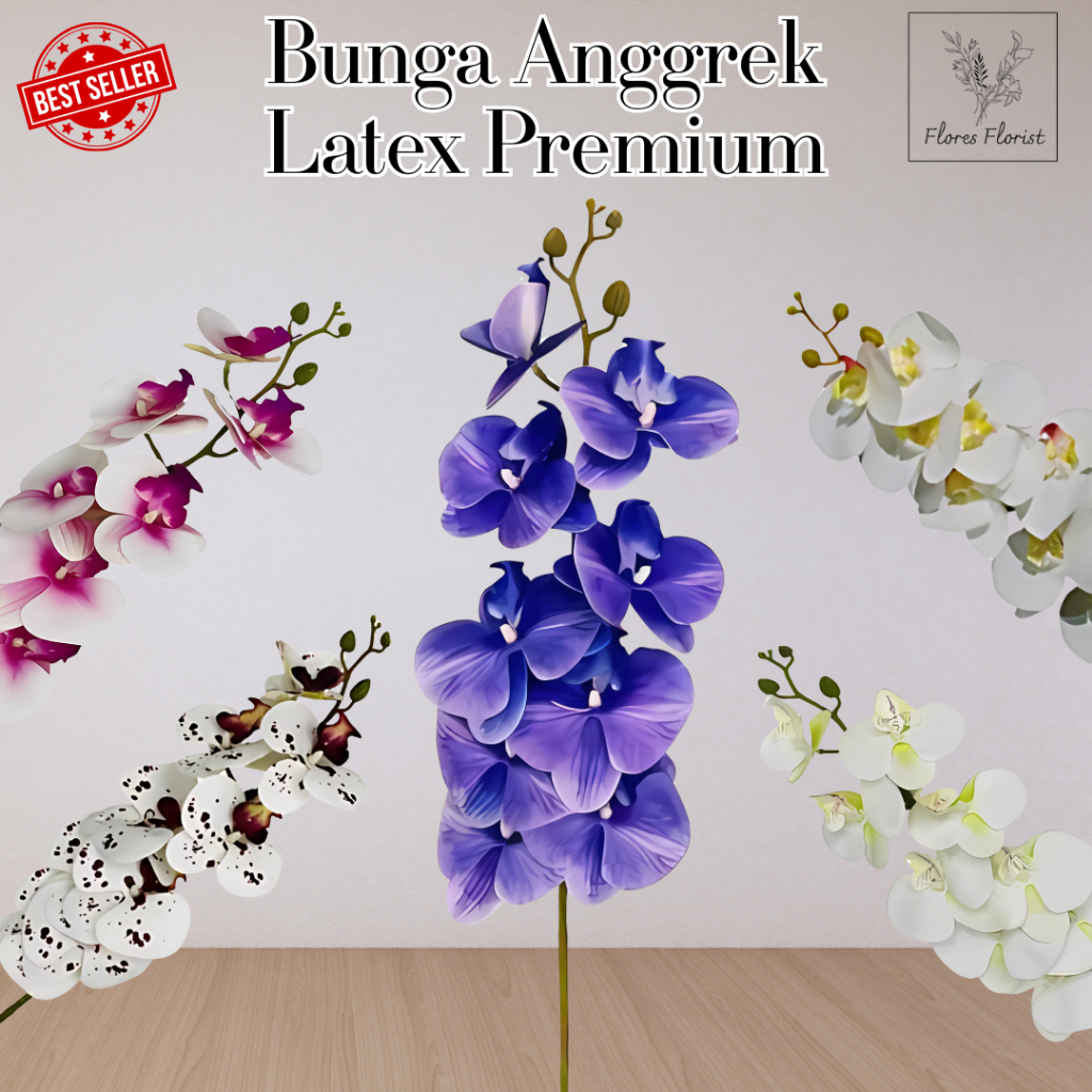 Jual Bunga Anggrek Latex Premium - Bunga Artificial - Dekorasi Bunga ...