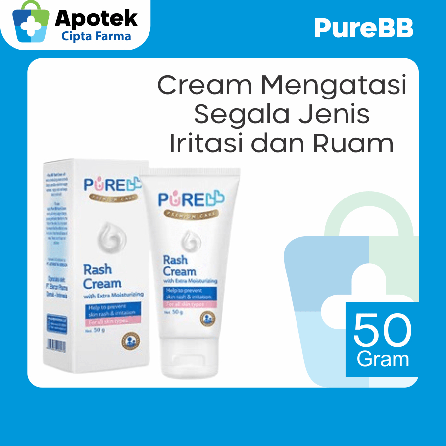 Jual Pure BB Rash Cream Pure Bayi Rash Cream Purebb Aqua Glycerin Zinc ...
