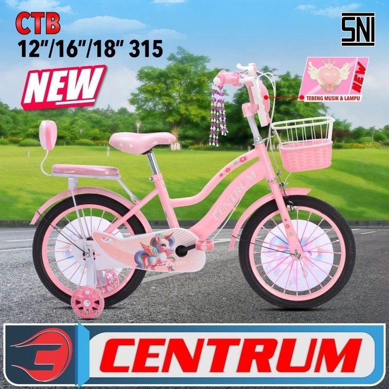 Jual Sepeda Anak Perempuan Sepeda Mini CTB CENTRUM 315 ukuran 12 / 16 / 18 inc - Ada Kranjang ...