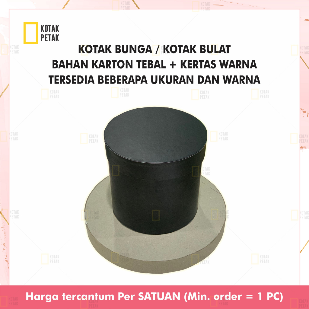 Jual kotak bulat / hardbox bulat / kotak bunga | Shopee Indonesia