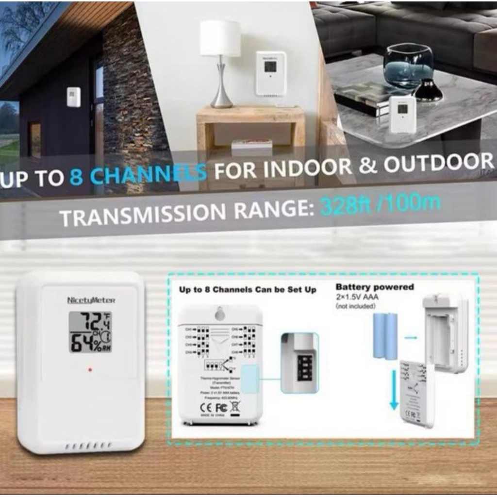 Jual Wireless Weather Station Nicety WiFi PCUSB Sunlight Dew Point Rain ...