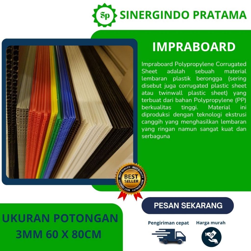 Jual impraboard / infraboard Corrugated / Papan Impraboard potongan ...