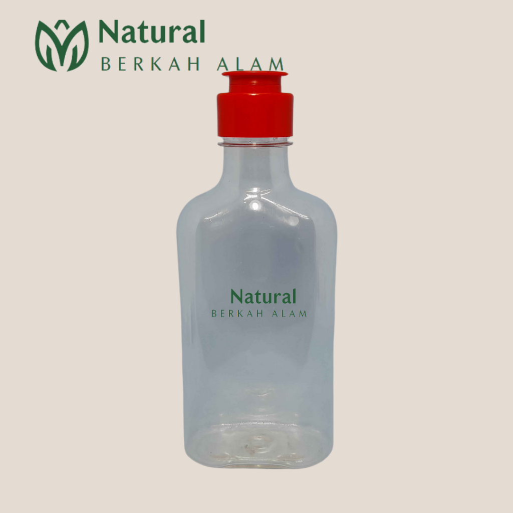 Jual Botol Plastik Gepeng 330 Ml Natural Tutup Fliptop Jamur Polos ...