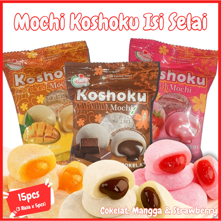 Jual MOCHI KOSHOKU ISI SELAI 15PCS MIX RASA Strawberry, Mangga ...