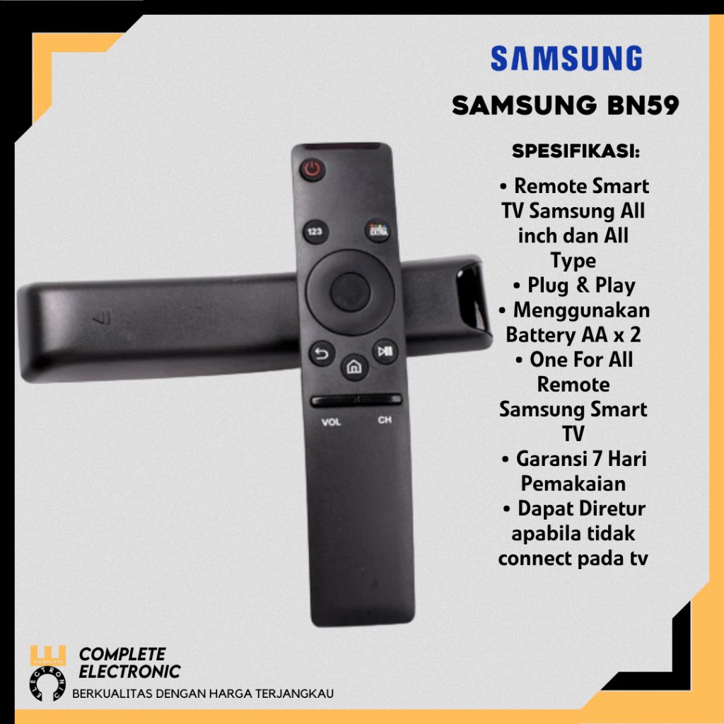 Jual FREE BATERAI! Remote TV Samsung Smart TV BN59 Universal TV Samsung ...