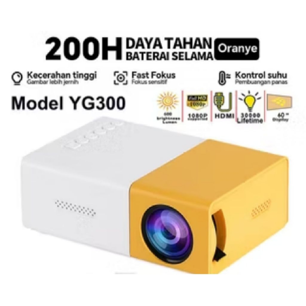 Jual mini proyektor proyektor HP model YG300 | Shopee Indonesia