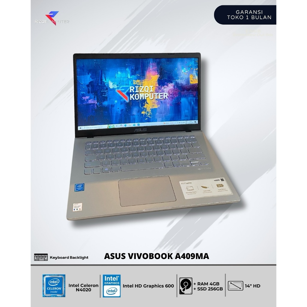 Jual Asus VivoBook A409MA Intel Celeron N4020 Ram 4GB SSD 256GB sbaya ...