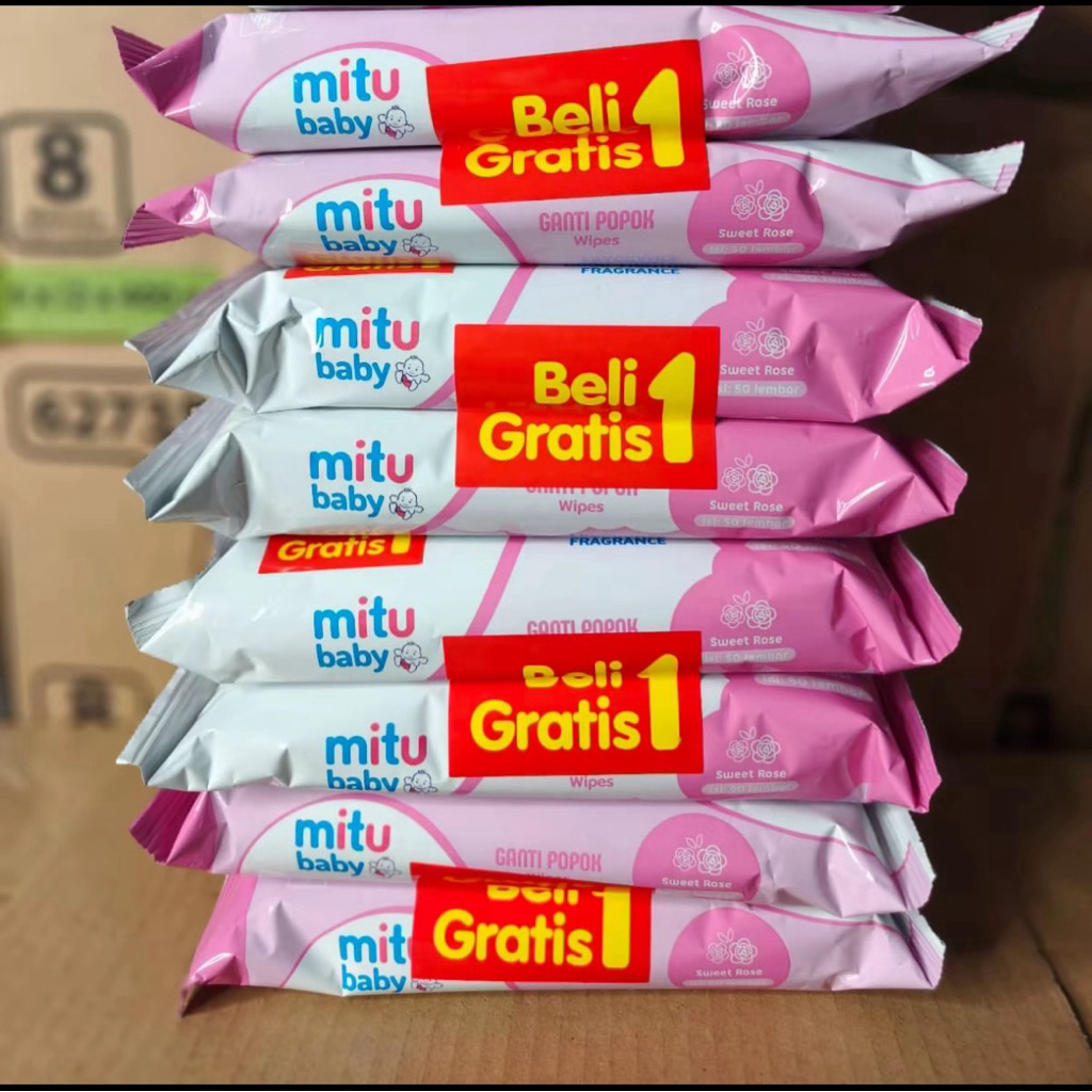 Jual Tisu Basah Bayi Mitu Paketan 8pcs 4 Bunded Wipes Bayi Tissue Tissu ...