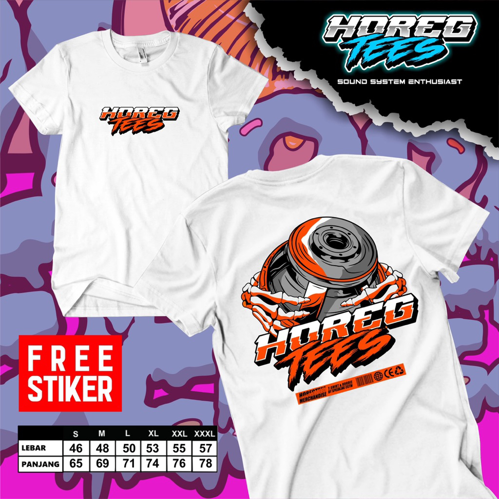 Jual kaos horegtees combinasi speaker/ bahan catton commbet 30s /free ...