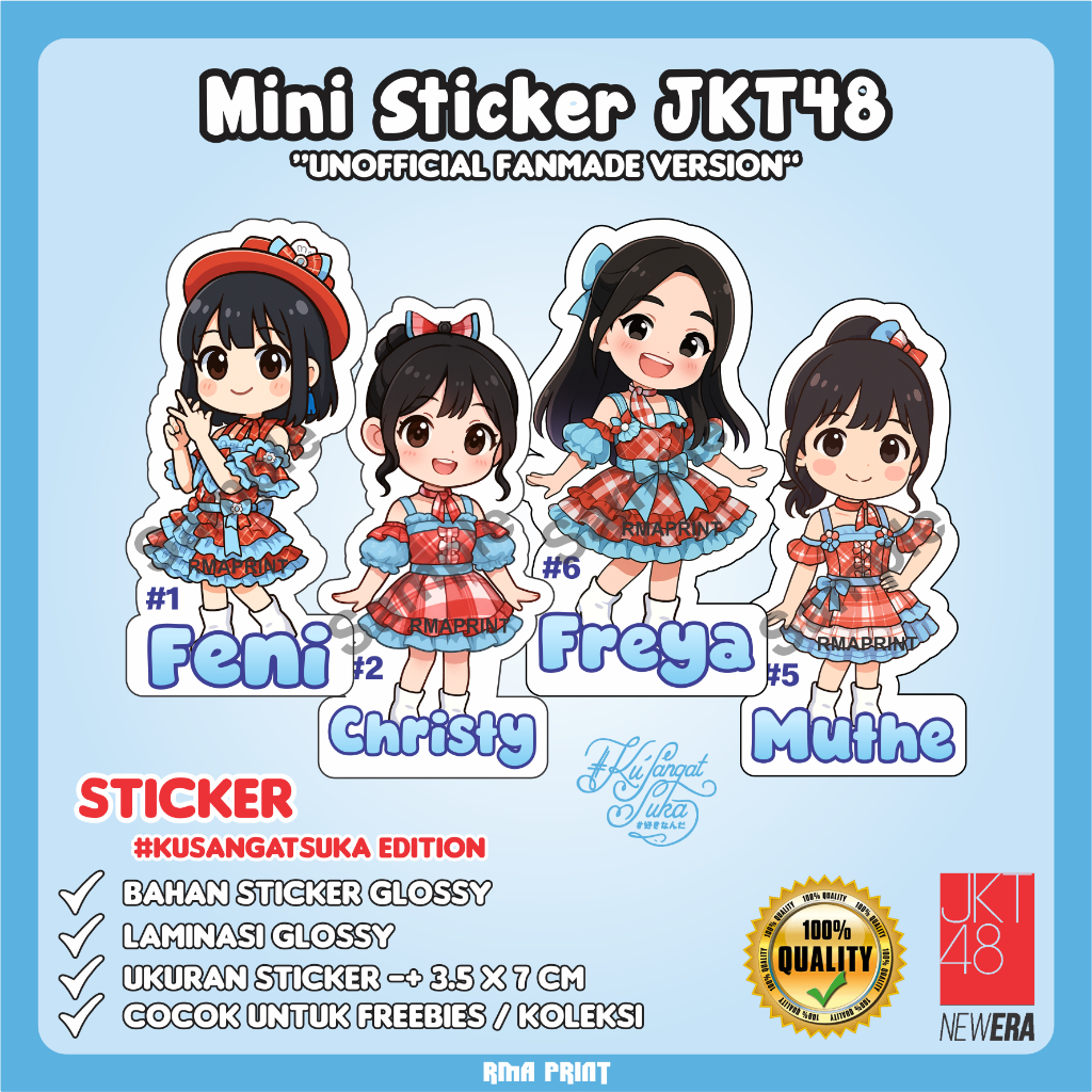Jual Sticker Mini Jkt48 Sukinanda Kusangatsuka | Shopee Indonesia