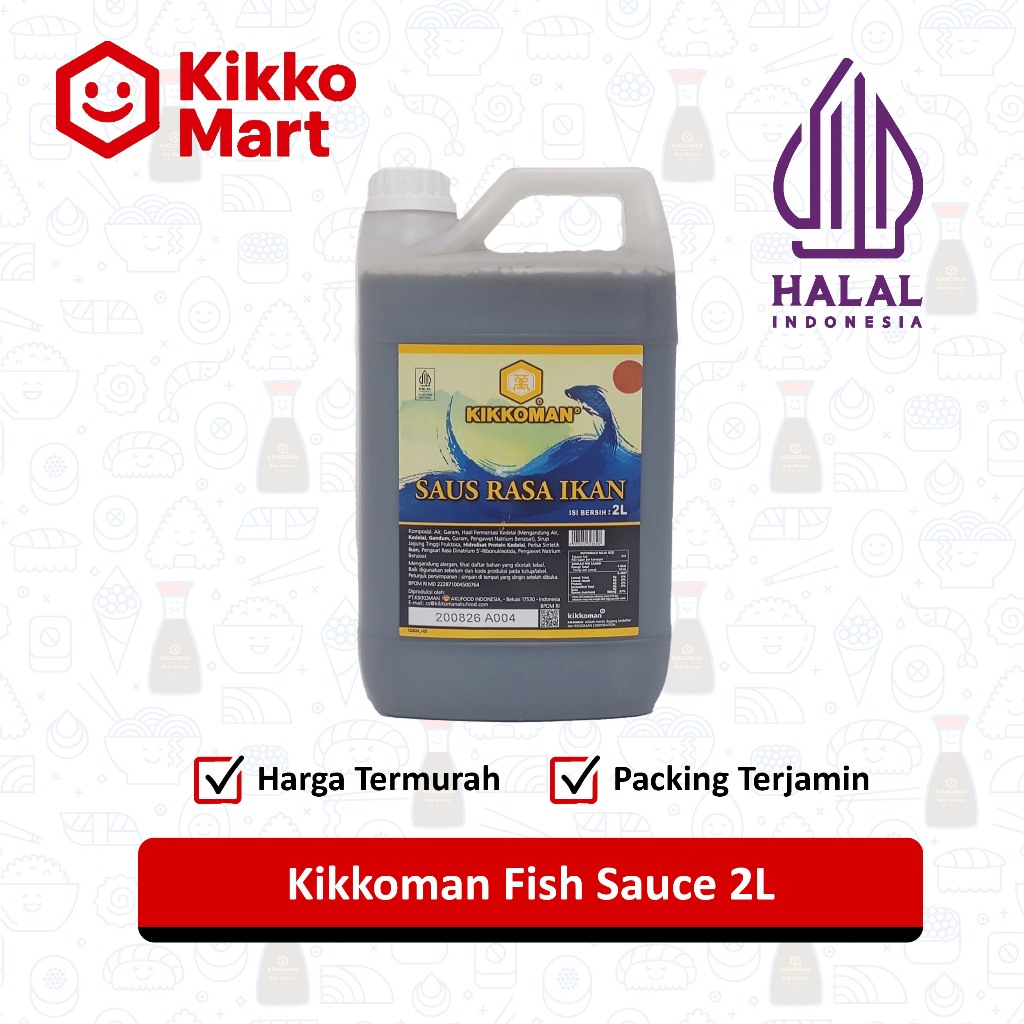 Jual Kikkoman Fish Sauce Halal 2L / 2.2KG – Saus Ikan Siap Pakai dengan ...