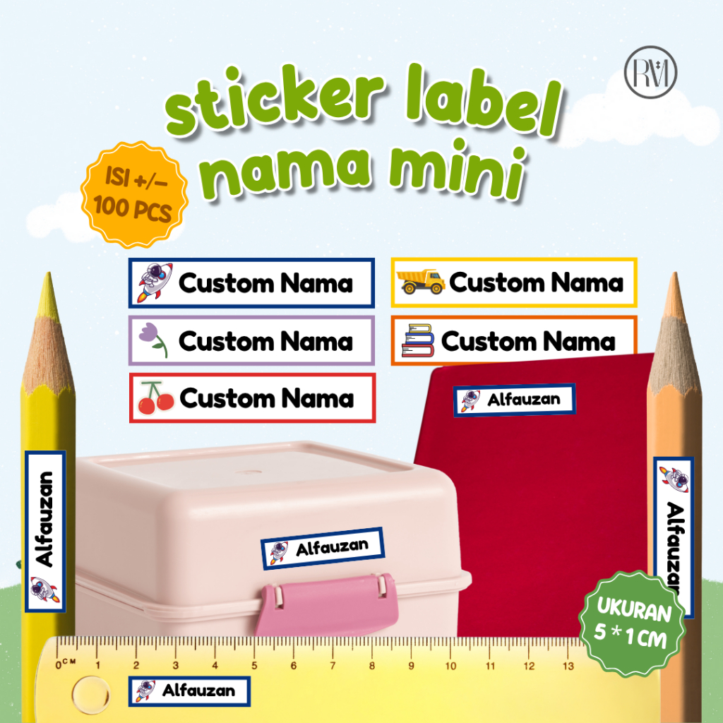 Jual [75pcs] Stiker Nama | Stiker Label Nama | Stiker Label Nama Anak ...