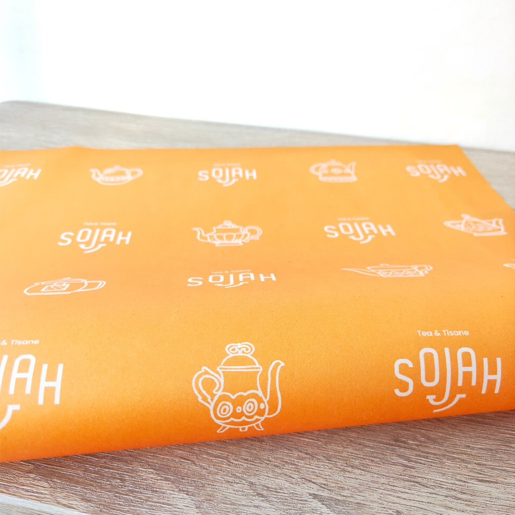 Jual CUSTOM Kertas Roti Foodgrade 25 x 27,5 cm - Wrap Paper / Kertas ...